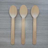 China Customized Eco-Friendly Disposable Wooden Knife Fork Spoon Set 15.8cm for Camping for sale