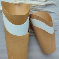 China Disposable Kraft Paper Cone Cup 2.5oz-24oz for French Fries Popcorn Ice Cream Packaging for sale