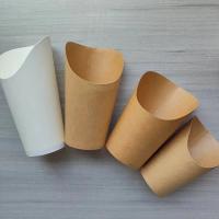 China Disposable Kraft Paper Cone Cup 2.5oz-24oz for French Fries Popcorn Ice Cream Packaging for sale