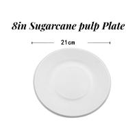 China US Biodegradable Sugarcane Bagasse Tableware Plate Carry-out Tableware Multi Color for sale