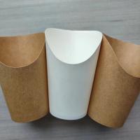 China Disposable Kraft Paper Cone Cup 2.5oz-24oz for French Fries Popcorn Ice Cream Packaging for sale
