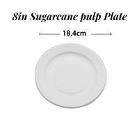 China US Biodegradable Sugarcane Bagasse Tableware Plate Carry-out Tableware Multi Color for sale