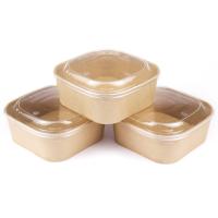China Disposable Kraft Paper Salad Bowl 500ml-1000ml for Takeaway Food Container Eco Friendly Custom Logo for sale
