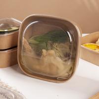 China Disposable Kraft Paper Salad Bowl 500ml-1000ml for Takeaway Food Container Eco Friendly Custom Logo for sale