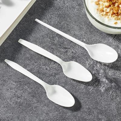 China Eco Friendly Disposable Plastic Spoons 14cm 18cm for Soup Ice Cream Kitchen Measuring Honey for sale