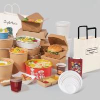 China Eco-Friendly Natural Kraft Paper Lunch Box Custom Logo Takeaway Food Container 500ml for sale