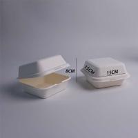 China Disposable Paper Box Biodegradable Sugarcane Bagasse Burger Box Sustainable Packaging for sale