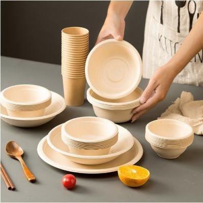 China Disposable Pulp Fiber Round Paper Plate 30-Day Return refunds Accepted for sale
