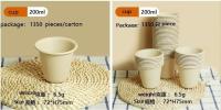 China Water-Based Barrier Coating Paper Cups in White Bamboo Fiber for Customized and Needs for sale