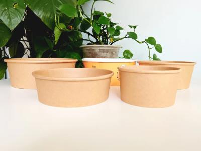 China 5.000kg Disposable Round Rectangular Kraft Paper Bowl Soup Salad Bowl Initial Payment for sale