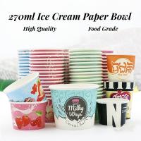China Custom Flexo Printing Paper Bowl 4oz-16oz Food Grade Kraft for Ice Cream for sale