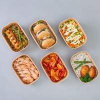 China Disposable Kraft Paper Salad Bowl with Paper Lid 500ml to 1000ml for Takeaway for sale