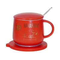 China Circular Ceramic Warm Cup Return Refunds for Office 55 Degree Intelligent Cartoon Cup for sale