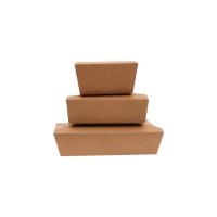 China Disposable Kraft Paper Lunch Box Leak Grease Resistant Food Container for Restaurant Catering 500ml for sale