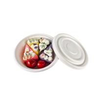China Customized 500ml Bagasse Bowl Lid Eco Friendly Disposable Sugarcane Pulp Food Container for Household Outdoor for sale