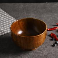 China Round Wooden Bowl Anti Scalding Thickened Design 10000 MOQ Food Grade for Restaurants for sale