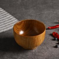 China Round Wooden Bowl Anti Scalding Thickened Design 10000 MOQ Food Grade for Restaurants for sale