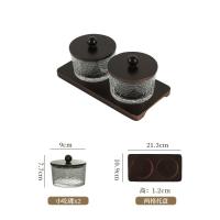 China Wood Bamboo Glass Fruit Plate Creative Snack Tray 10000pcs MOQ for sale