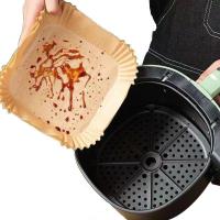 China Disposable Air Fryer Paper Liner 8 Inch Round Square Parchment Paper for Baking for sale