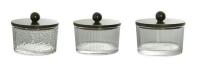 China Glass Fruit Plate with 4 Jar Snack Container Set on Wooden Plate with Lid Plate 10 Inch for sale