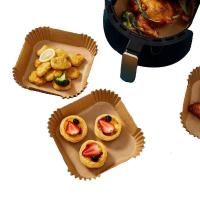 China Square Non-Stick Waterproof Baking Parchment Air Fryer Disposable Paper Liner 5000 PCS for sale