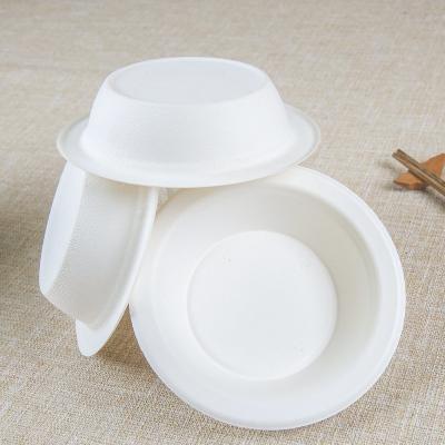 China Biodegradable Disposable Salad Bowl Containers with Lid 20kg Gross Weight Sugarcane Bagasse Fiber for sale