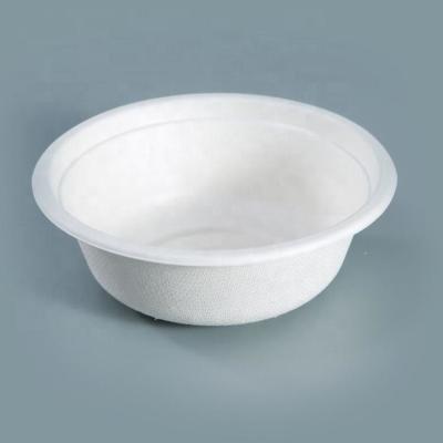 China Disposable Round Sugarcane Bagasse Pulp Salad Food Bowls with Lids 12oz 16oz for sale