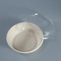 China Disposable Round Sugarcane Bagasse Pulp Salad Food Bowls with Lids 12oz 16oz for sale