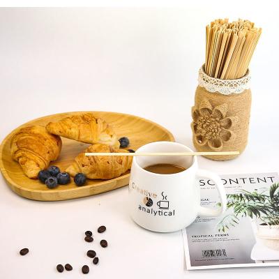 China Disposable Wooden Round Head Coffee Stirrer 15cm 100pcs per Bag Eco Friendly for sale