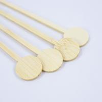China Custom Size and Logo Bamboo Round Head Coffee Stirrer/Stirring 30 Days Return refunds for sale
