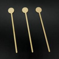 China Disposable Bamboo Coffee Stirrer Round Head 14cm 17cm Eco Friendly Biodegradable for sale