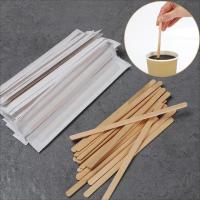 China Eco Friendly Flat Wooden Coffee Stirrers 110mm 140mm Disposable Biodegradable Stir Sticks for sale
