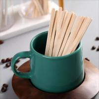 China Eco Friendly Flat Wooden Coffee Stirrers 110mm 140mm Disposable Biodegradable Stir Sticks for sale
