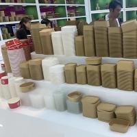 China Customized 12oz Kraft Paper Disposable Lunch Bowl for Takeaway Salad Fried Rice for sale