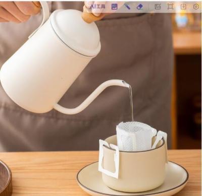 China Disposable Hanging Ear Coffee Filter Paper Bag Ultrasonic Sealed 1 Cup Drip Brew for sale