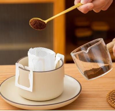 China 7.5x9cm Disposable Hanging Ear Coffee Filter Paper Bag for Portable Brewing 100pcs for sale