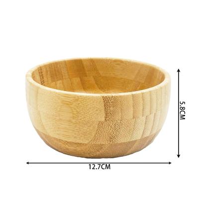 China Natural Bamboo Bowls Custom Logo Reusable Wood Fiber Salad Fruit Flat Bottom Bowl 10000 MOQ for sale