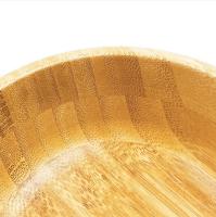 China Natural Bamboo Bowls Custom Logo Reusable Wood Fiber Salad Fruit Flat Bottom Bowl 10000 MOQ for sale