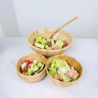 China Natural Bamboo Bowls Custom Logo Reusable Wood Fiber Salad Fruit Flat Bottom Bowl 10000 MOQ for sale