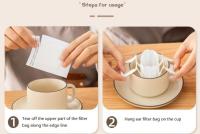 China Food Grade Heat Seal Filter Paper for Coffee Tea Bags 100 Pieces Biodegradable for sale