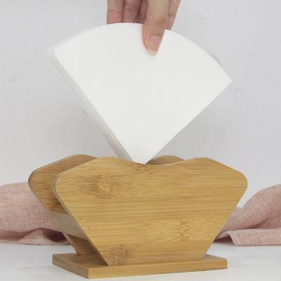China Sector Shape Coffee Filter Paper 14.5x10cm 16x11.5cm for V60 Dripper Biodegradable for sale