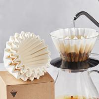 China White Natural Brown 1-4 4-8 8-12 Cup V60 Coffee Filter Paper Biodegradable Eco-Friendly for sale
