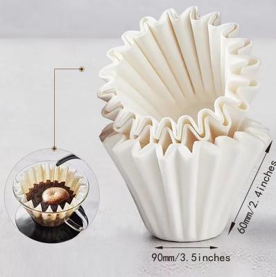 China White Natural Brown Coffee Filter Paper 1-4 4-8 8-12 Cup Capacity Disposable Biodegradable for sale