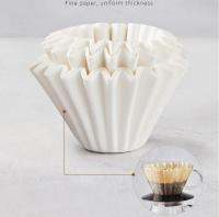 China White Natural Brown Coffee Filter Paper 1-4 4-8 8-12 Cup Capacity Disposable Biodegradable for sale