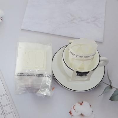 China Disposable Ear Hanging Coffee Filter Paper for Drip Hand Flush Filter Cup 100pcs for sale