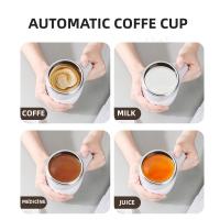 China Customized Stainless Steel Automatic Self Stirring Magnetic Coffee Cup with Stirring for sale