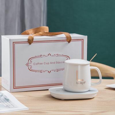 China Ceramic Coffee Mug Automatically Heated 55 Degrees Thermostat Cup for Your Relaxation for sale