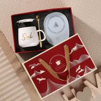 China Ceramic Coffee Mug Automatically Heated 55 Degrees Thermostat Cup for Your Relaxation for sale