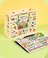 China Customizable White Card Paper Gift Handbag for Shopping Clothing 100pcs per Bag for sale