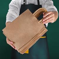 China Custom Thickened Paper Gift Bag for Clothing Store Takeaway 100pcs per Bag for sale